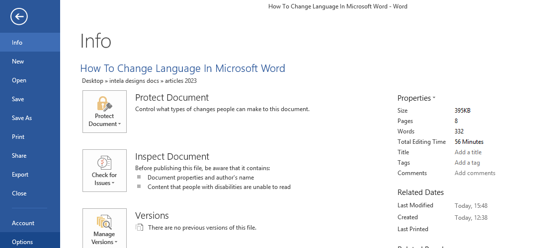 How To Change Language In Microsoft Word - Intela Designs